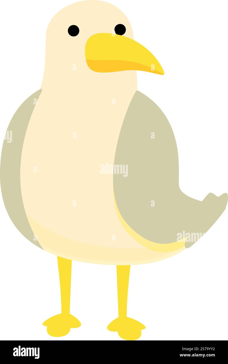 Marine seagull icon cartoon vector. Sea bird. Cute animal. Marine ...