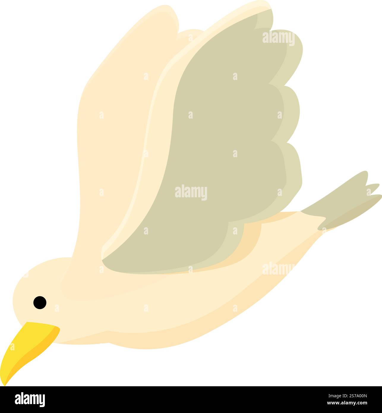 Seagull hunter icon cartoon vector. Sea bird. Beach flight. Seagull ...