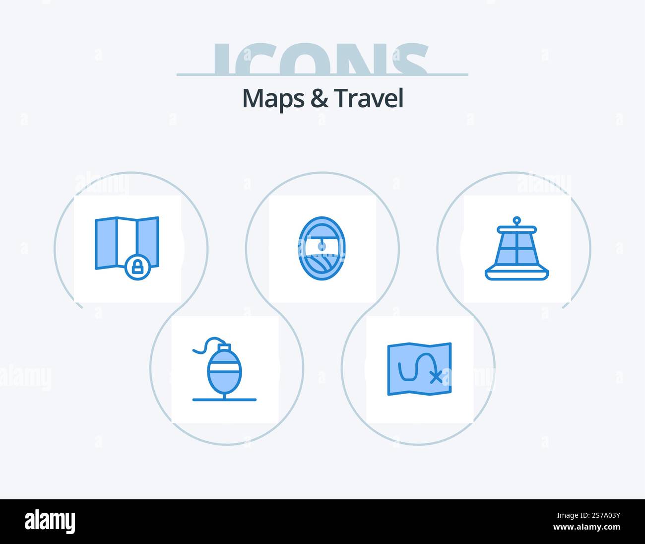 Maps and Travel Blue Icon Pack 5 Icon Design. . . map. nautical. buoy ...