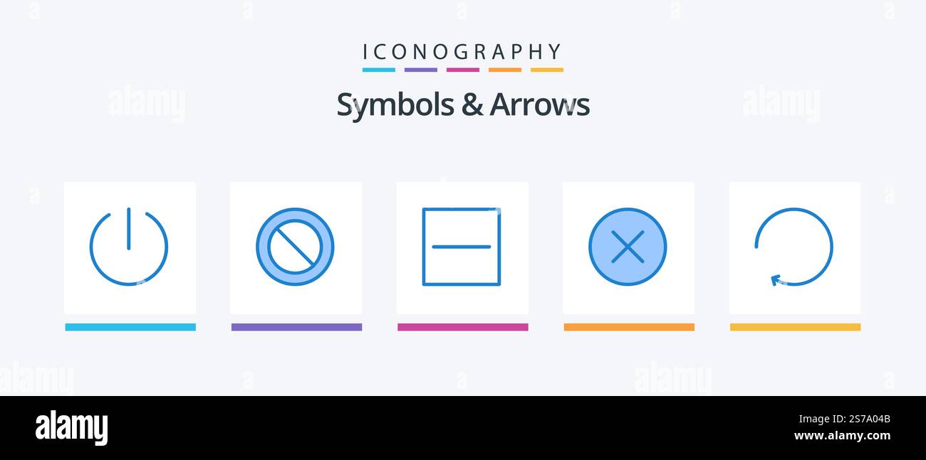 Symbols and Arrows Blue 5 Icon Pack Including . rotate. hide. clockwise ...