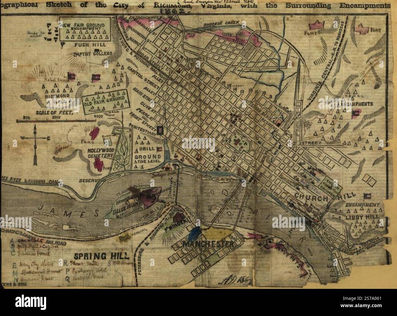 [Ge]ographical sketch of the city of Richmond, Virginia, with ...