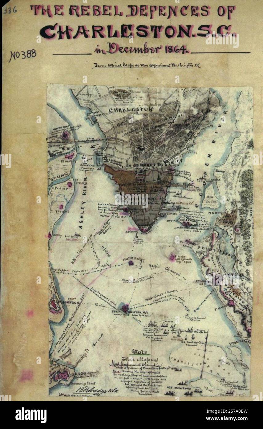 The Rebel defences [sic] of Charleston, S.C., December 1864 1864 by ...