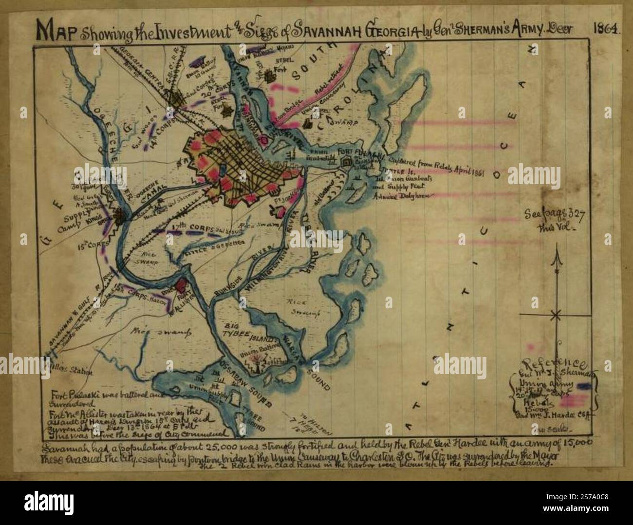 Map showing the investment and siege of Savannah, Georgia by Genl ...