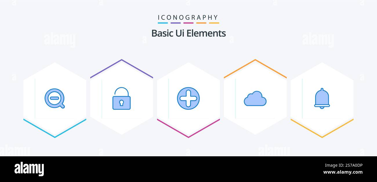 Basic Ui Elements 25 Blue icon pack including notification. alert. sign ...