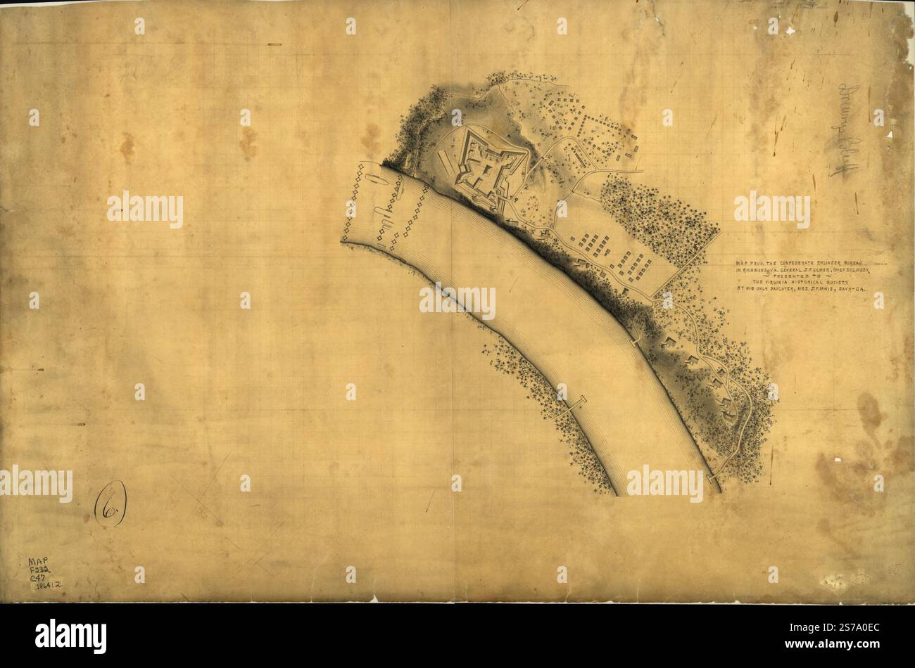 [Map of Drewry's Bluff, Chesterfield Co., Va.] 1864 by Confederate ...