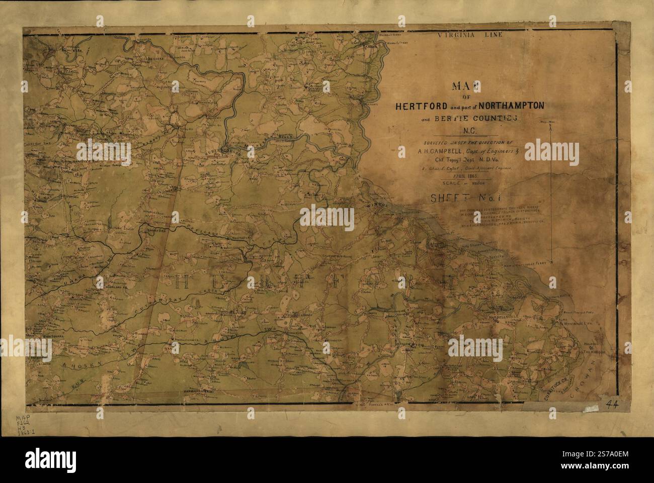 Bertie county map hi-res stock photography and images - Alamy