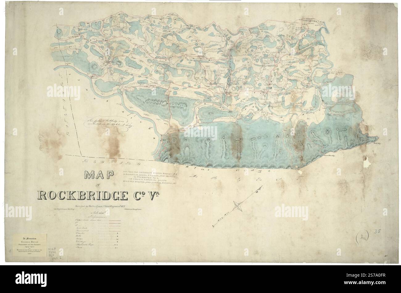 Map of Rockbridge Co. Va. 1863 by Confederate States of America. Army ...