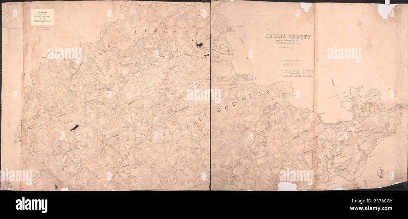 Amelia County 1864 by Confederate States of America. Army. Dept. of ...