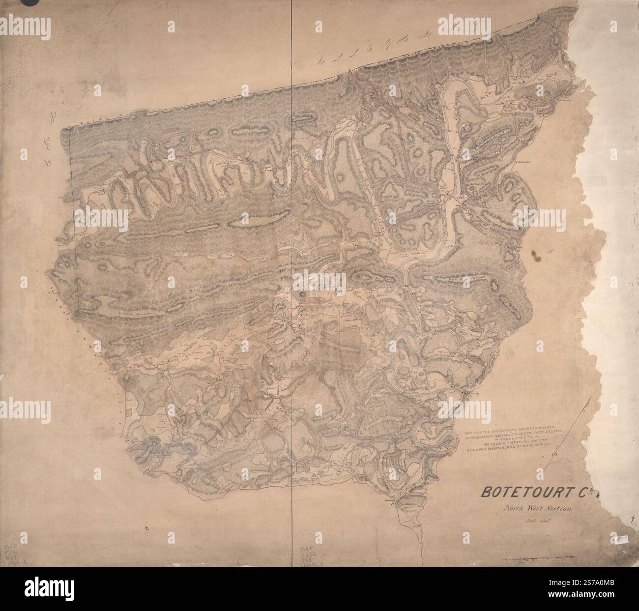 Botetourt Co. North west section. 1864 by Confederate States of America ...