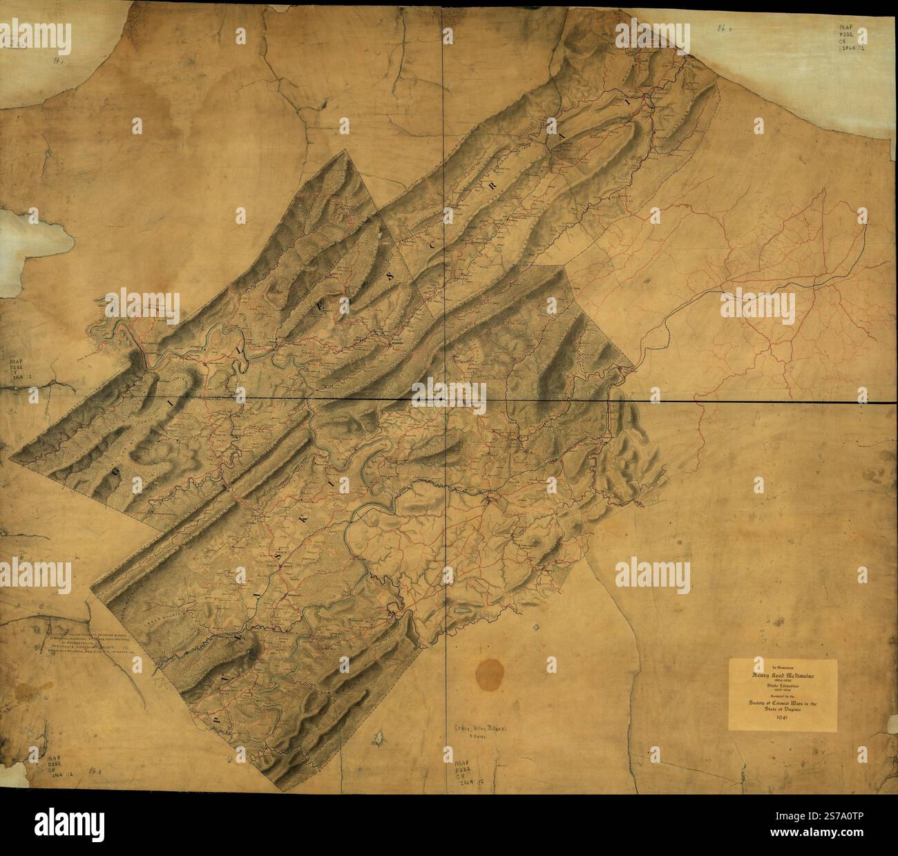 [Map of Craig, Giles, Montgomery and Pulaski counties, Va.]. 1864 by ...