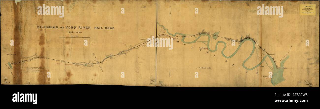 Richmond and York River Railroad 1864 by Confederate States of America ...