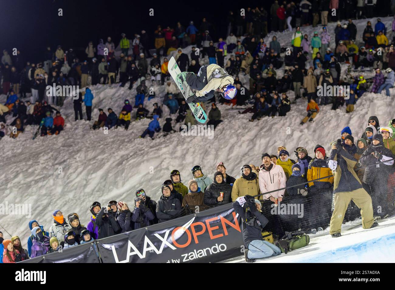 Laax, Switzerland. 18th Jan, 2025. 18/01/2025, Laax, Crap Sogn Gion, LAAX Open, Halfpipe Final ...