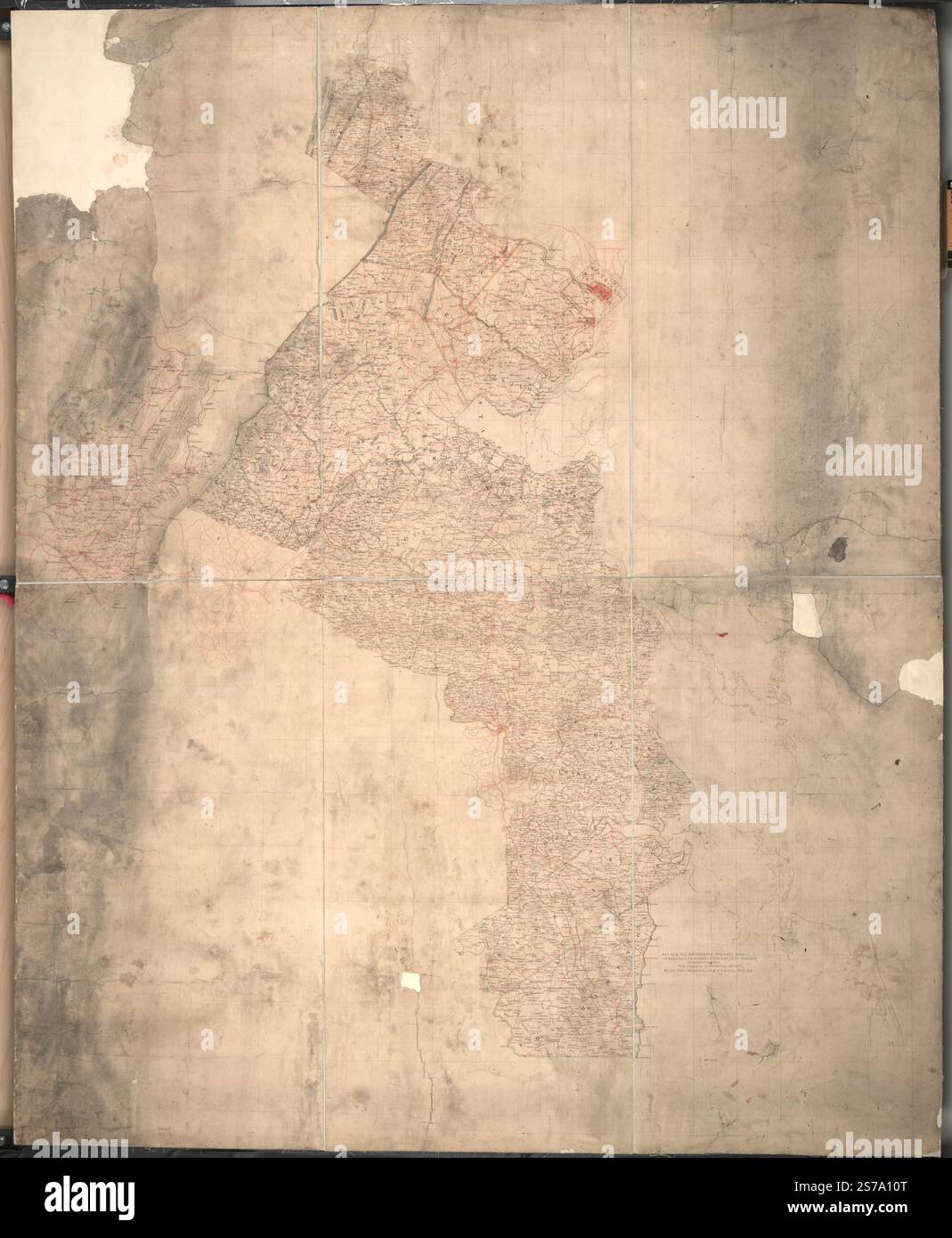 [Map of eastern and central Virginia]. 1864 by Confederate States of ...