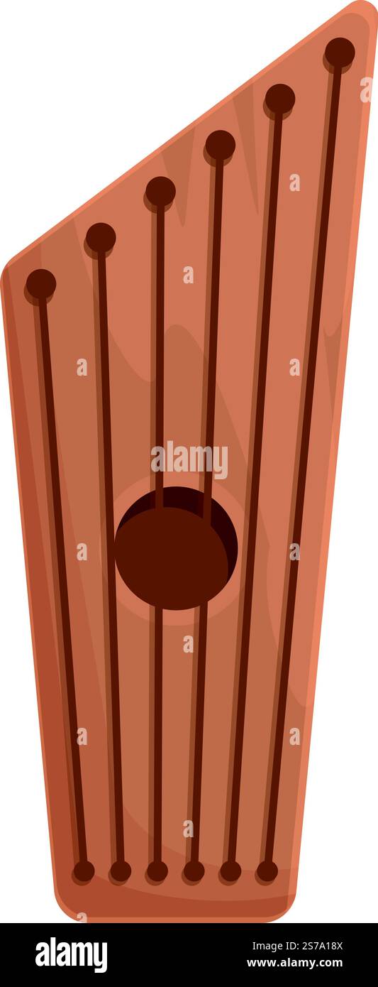 Chord kantele icon cartoon vector. Gusli music. Traditional string ...