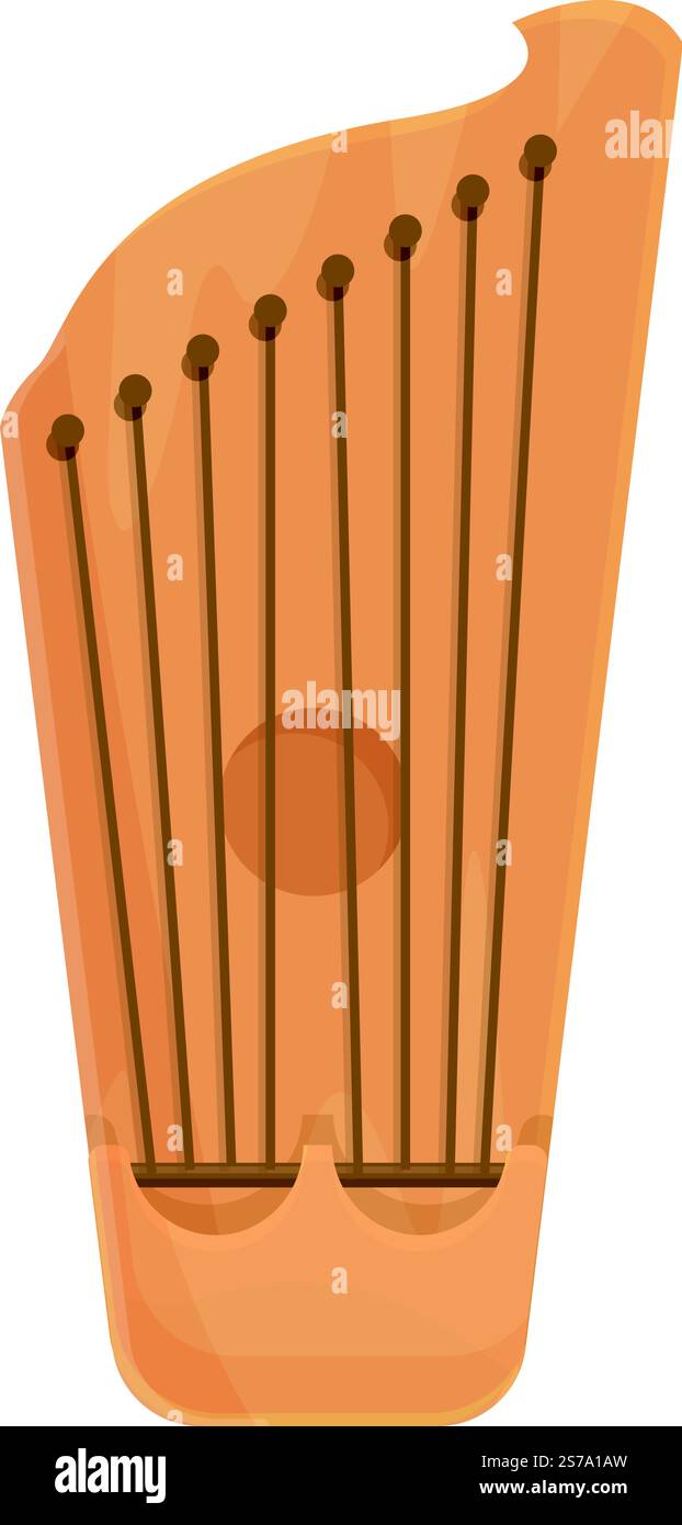 Traditional kantele icon cartoon vector. Music gusli. String folk ...