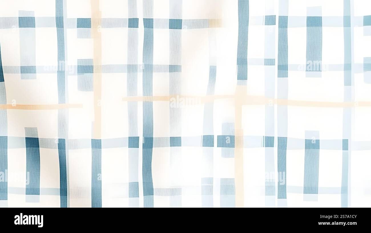Soft and sophisticated faint plaid pattern in pastel blue and yellow ...