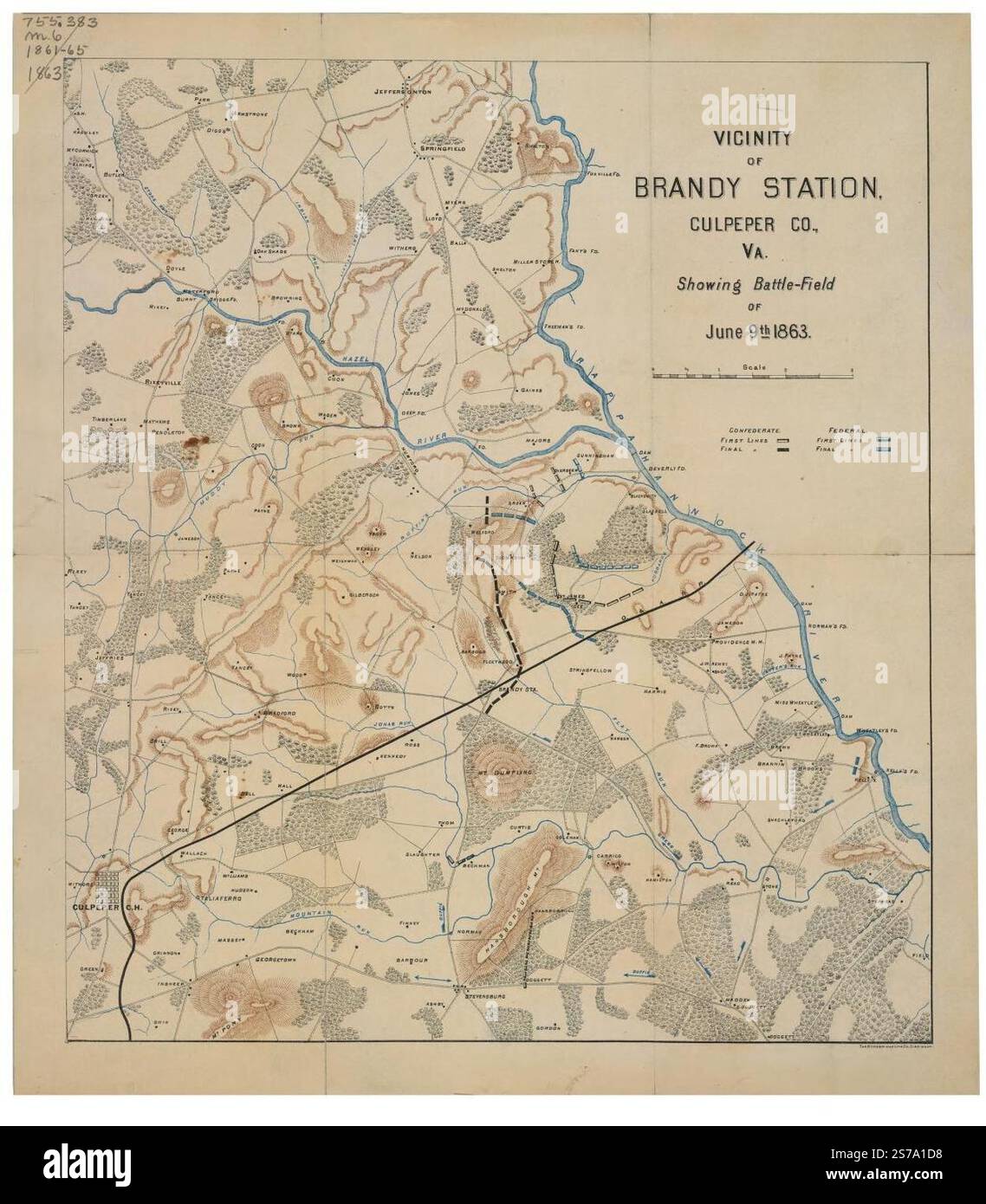 Vicinity of Brandy Station, Culpeper Co., Va. : showing battle-field of ...