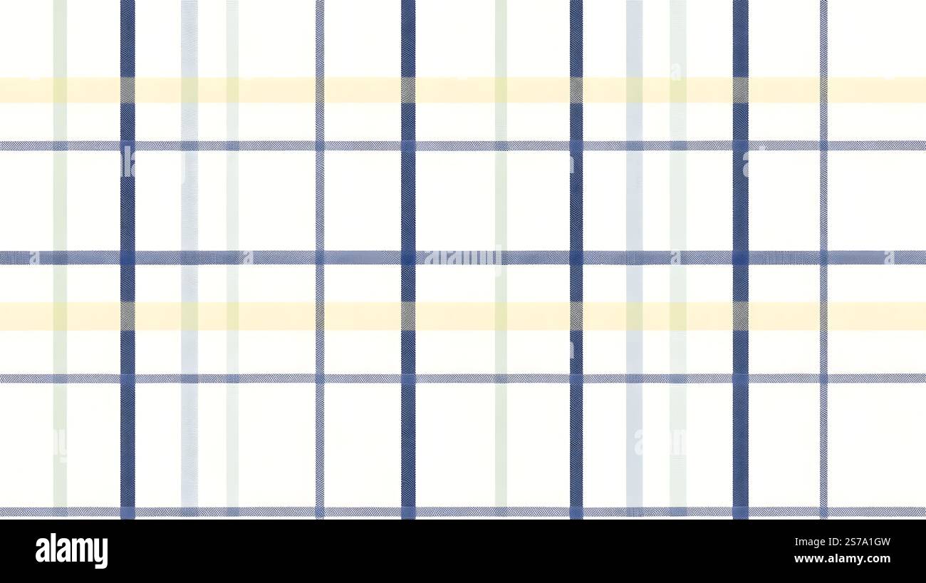 Faint Pastel Blue and Yellow Plaid Texture on White Background. Soft ...