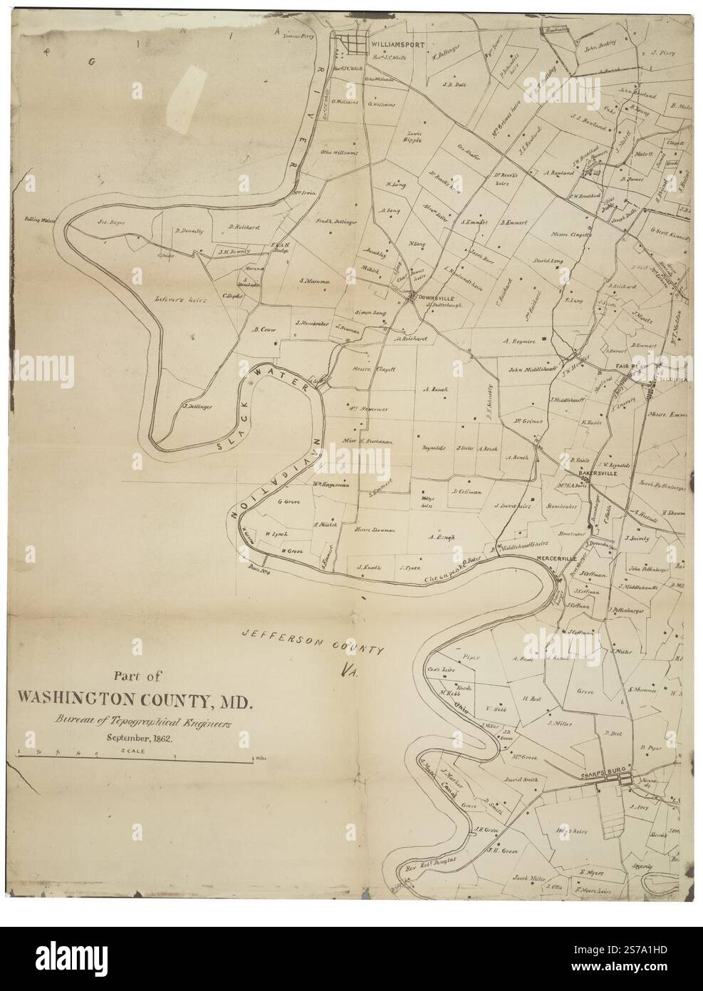 Part of Washington County, Md. 1862 by United States. Topographical ...