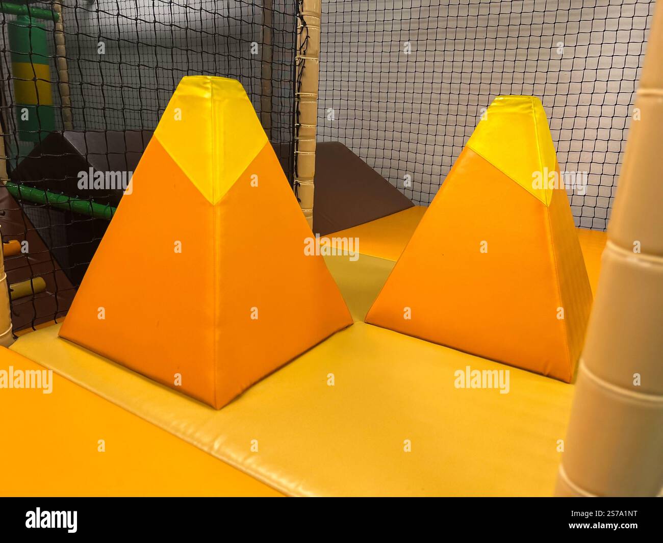 Colorful fun indoor playground area for children Stock Photo - Alamy