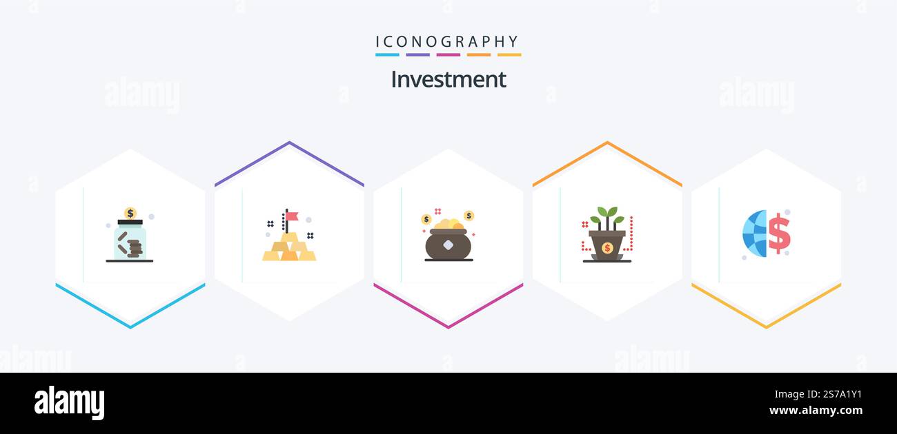 Investment 25 Flat icon pack including global invesment. startup ...