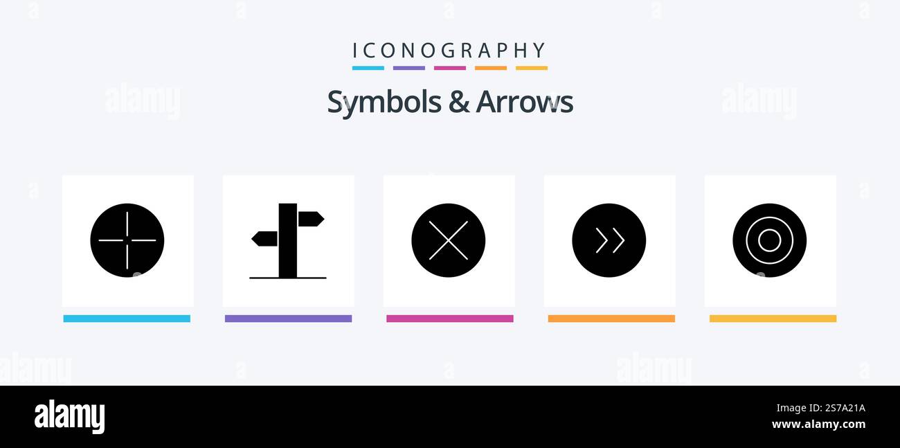 Symbols and Arrows Glyph 5 Icon Pack Including symbolism. gold. close ...