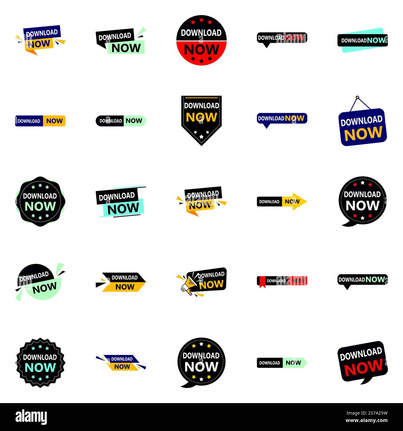 25 Modern Download Now Banners for Your Business Stock Vector Image ...