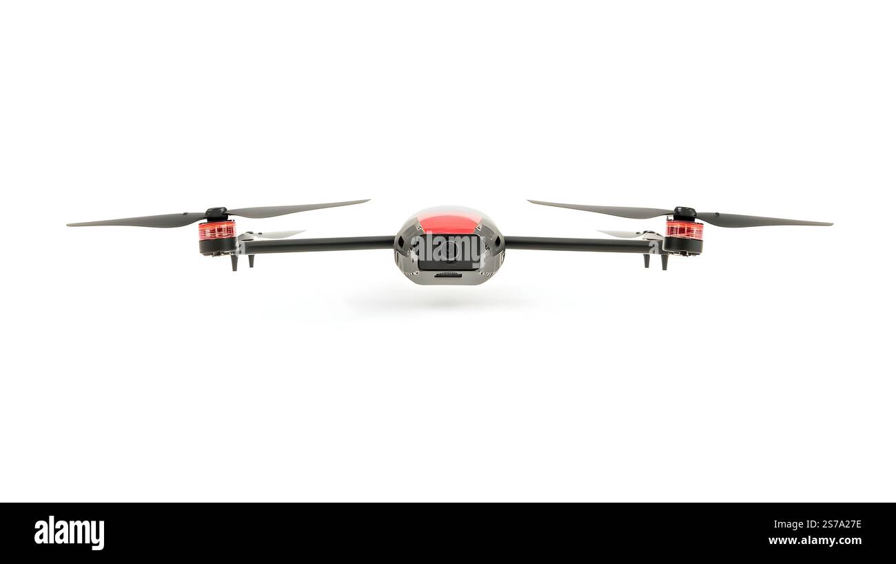 Sleek and advanced high-tech drone with innovative propellers design ...