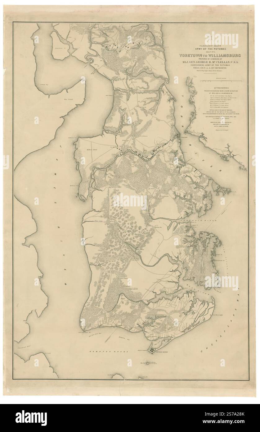 Battle of yorktown map Cut Out Stock Images & Pictures - Alamy