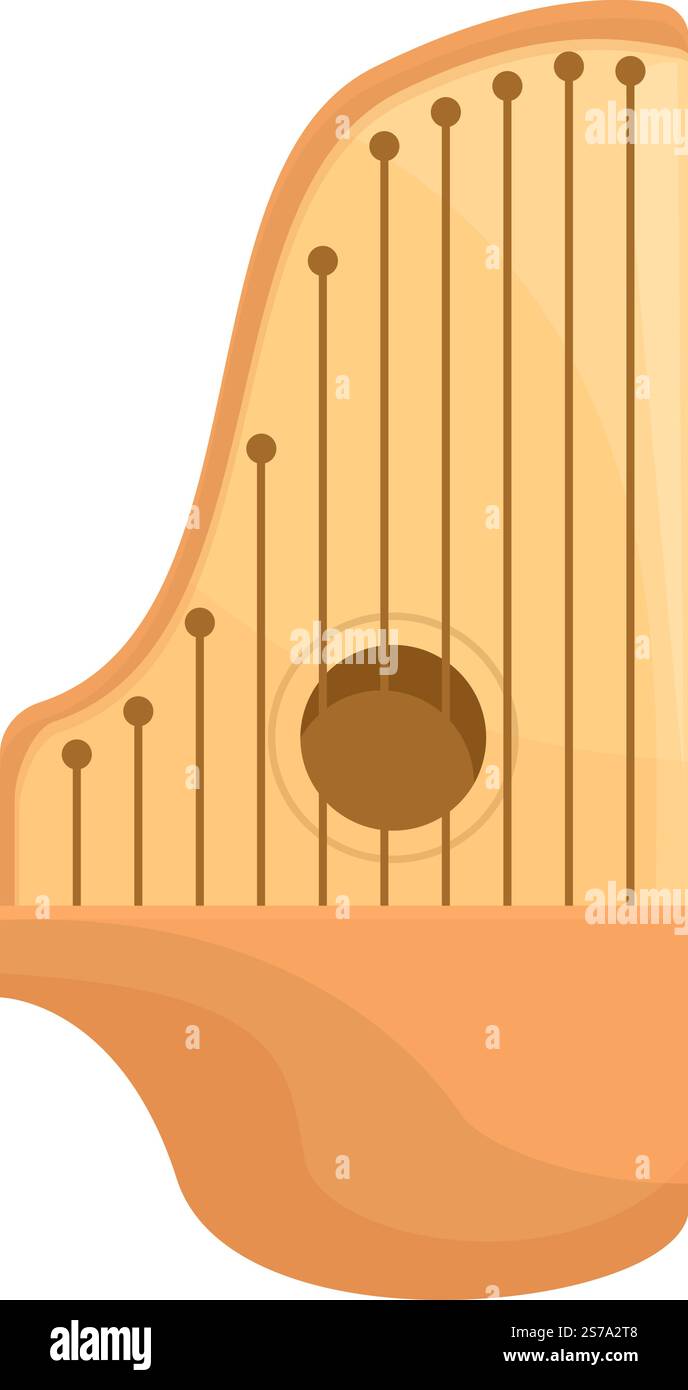 Kantele music icon cartoon vector. Finland gusli. Chord string. Kantele ...