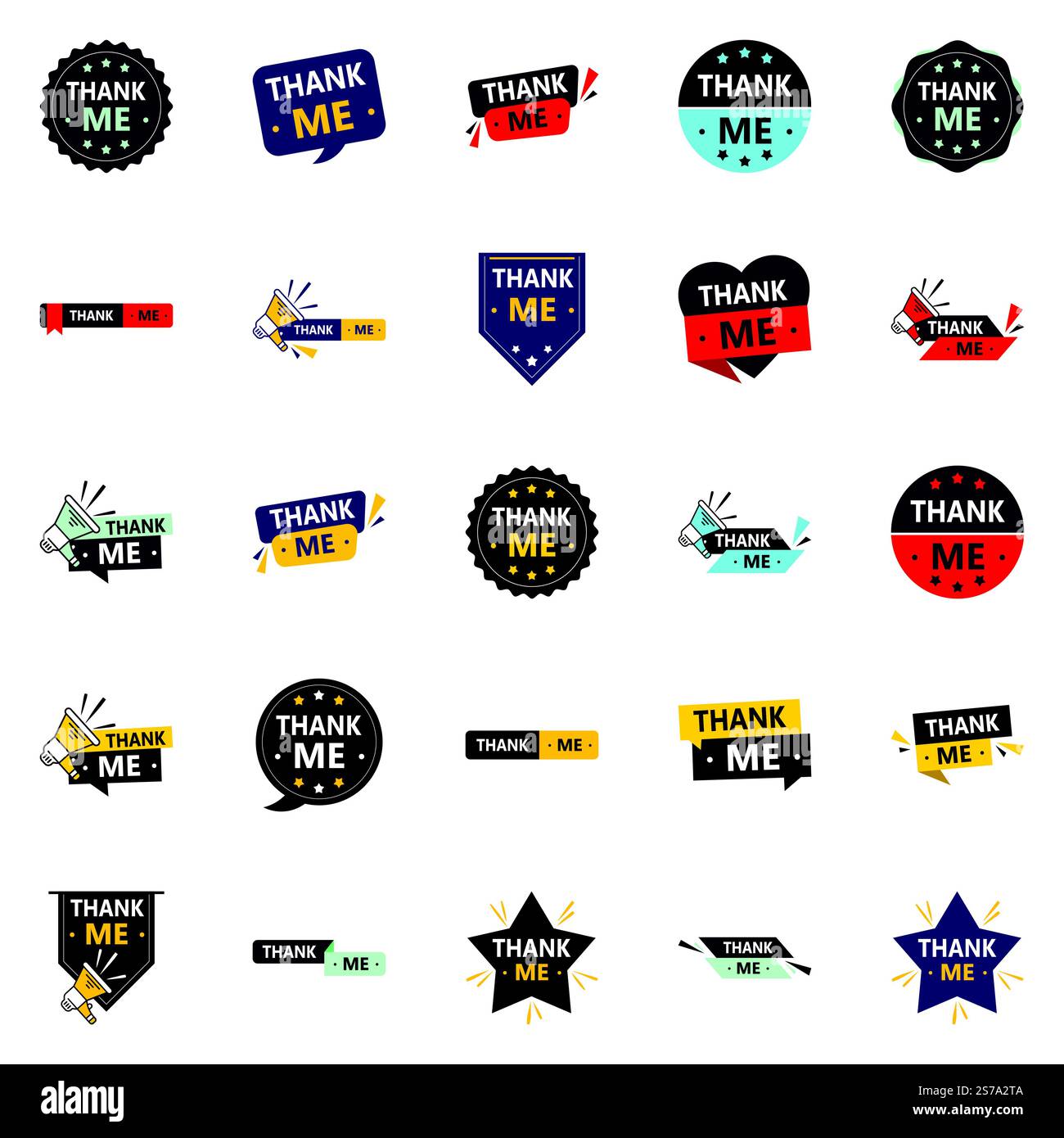 25 Creative Thank Me Banners to Show Your Appreciation Stock Vector Image & Art - Alamy