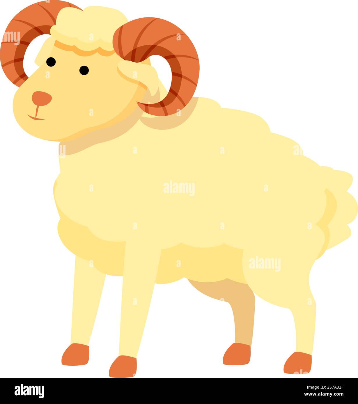 Ram animal icon cartoon vector. Goat sheep. Zodiac predator. Ram animal ...