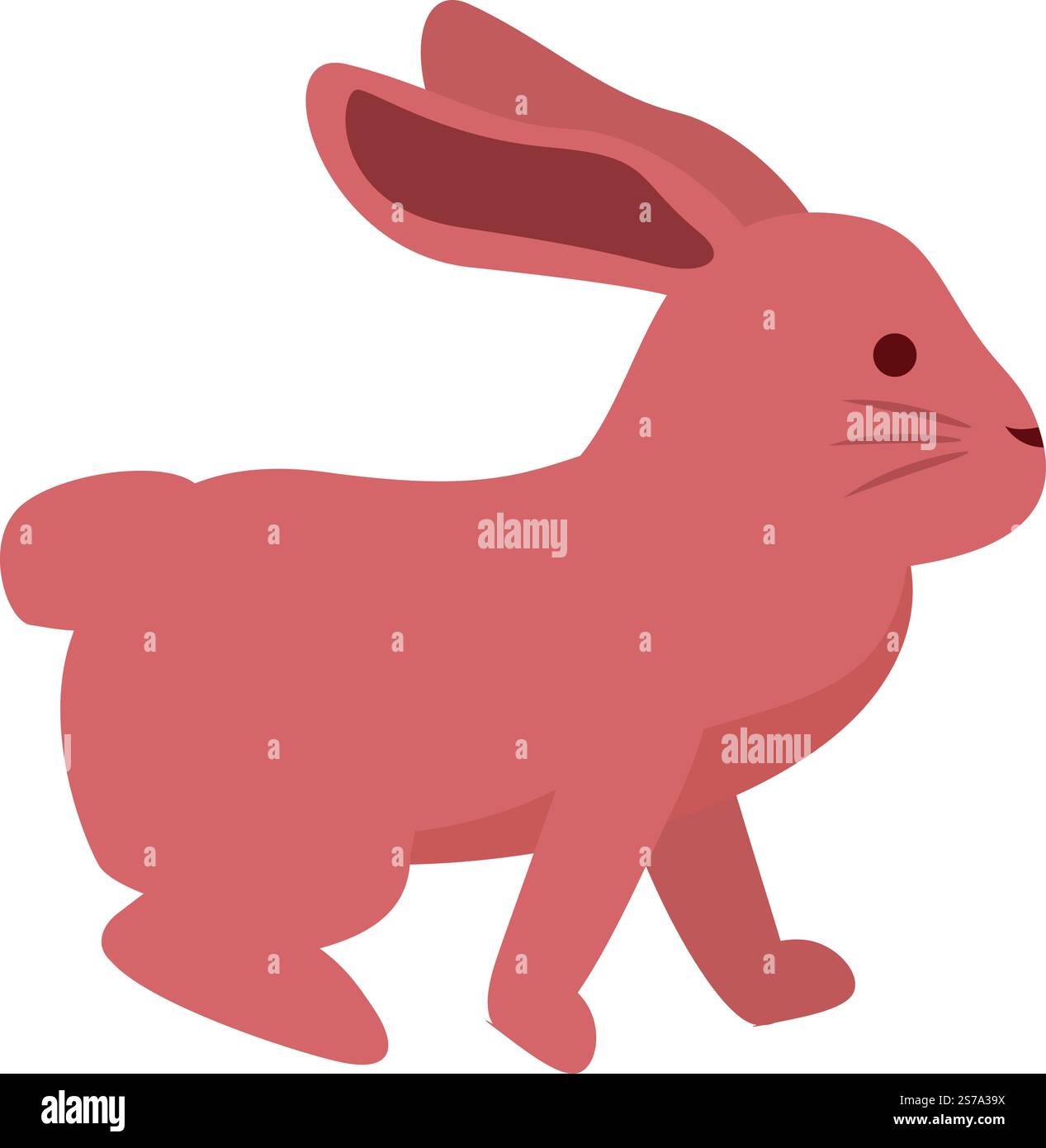 Red rabbit icon cartoon vector. Hare mammal. Pet animal. Red rabbit ...