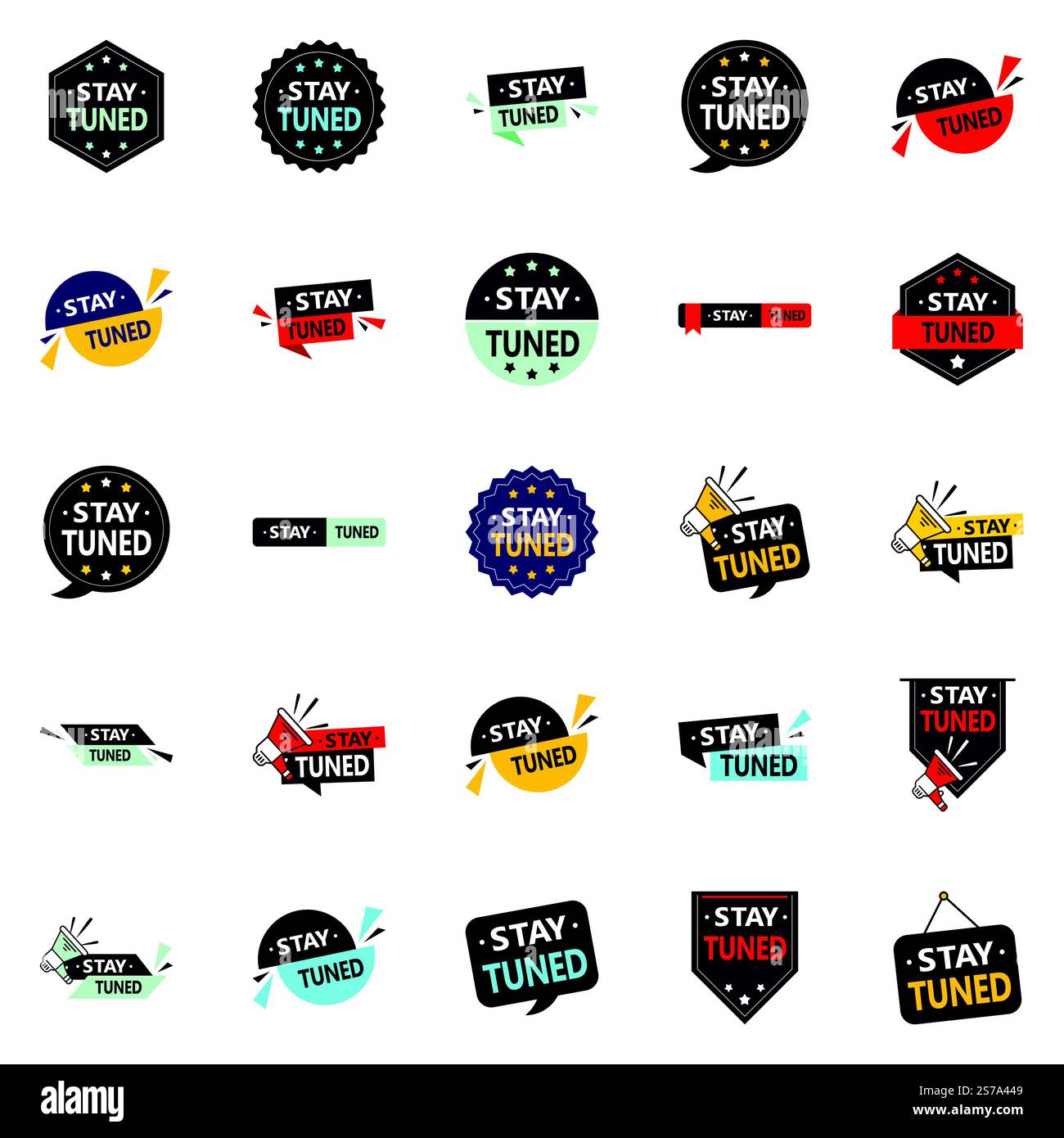 Stay Tuned 25 Innovative Vector Elements for a bold brand image Stock ...