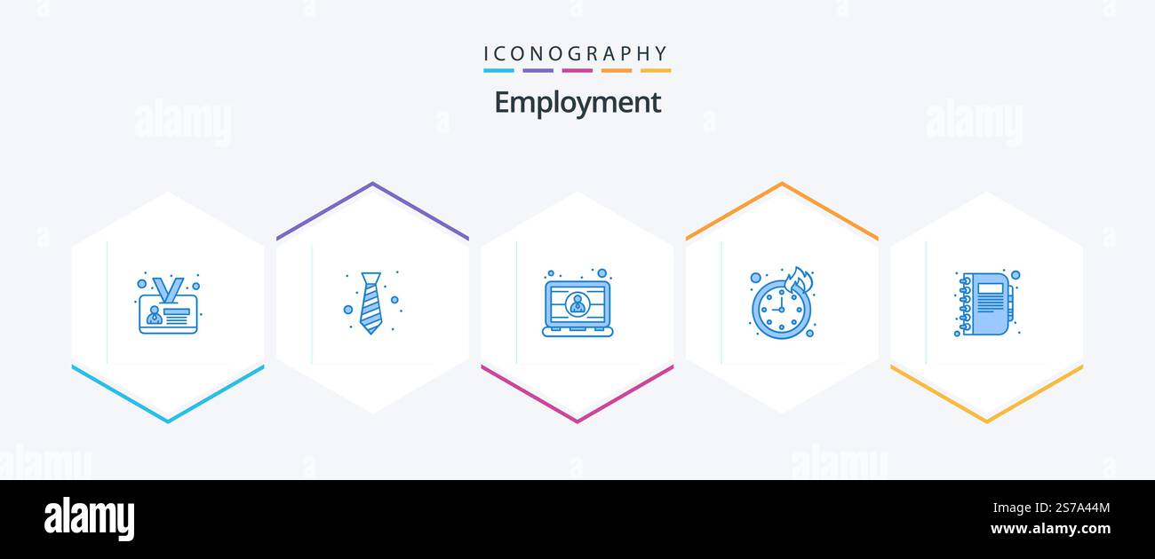 Employment 25 Blue icon pack including business. timepiece. computer ...