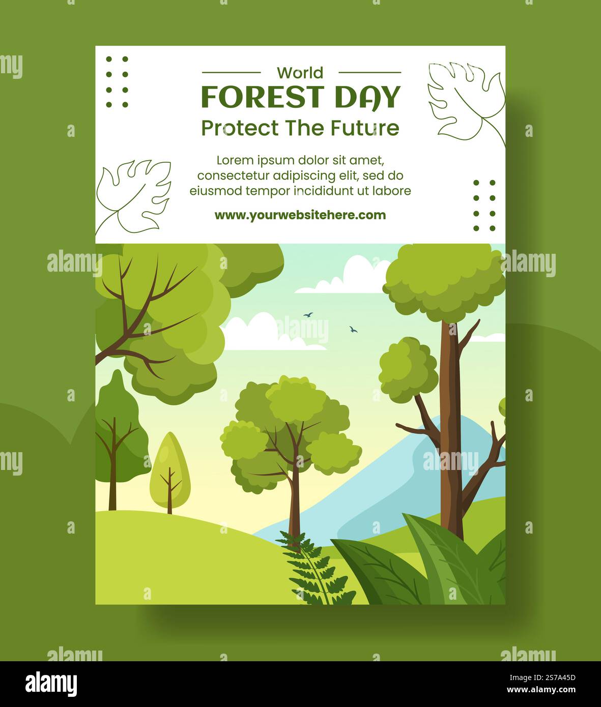 World Forestry Day Vertical Poster Flat Cartoon Hand Drawn Templates ...