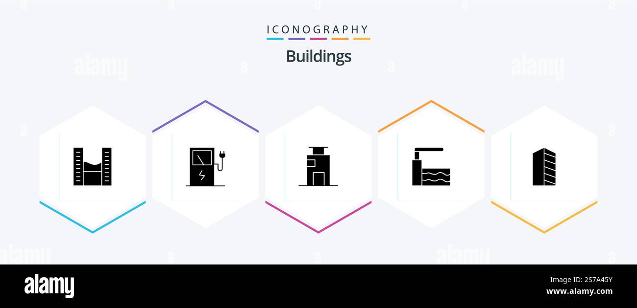 Buildings 25 Glyph icon pack including house. buildings. building ...