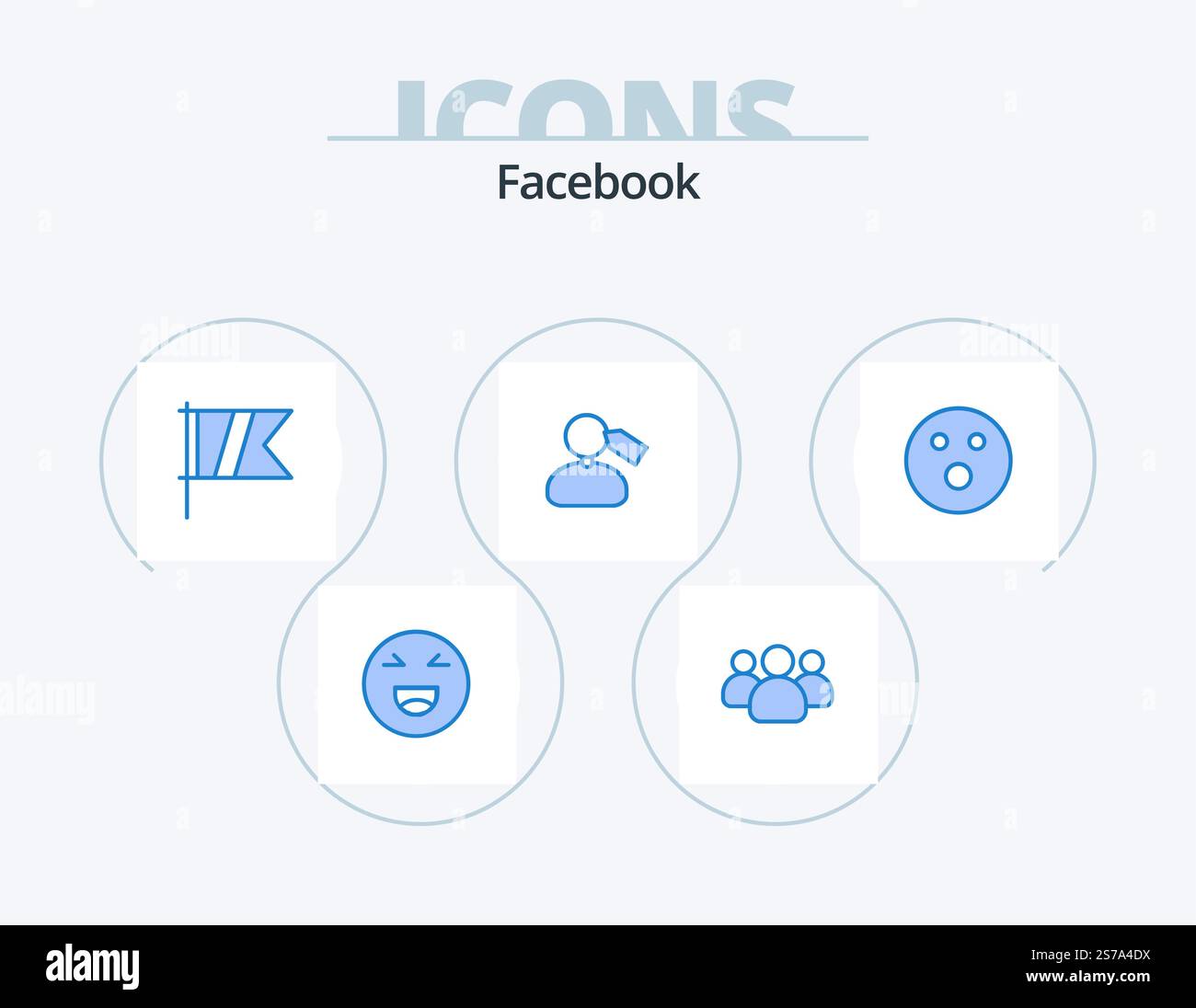 Facebook Blue Icon Pack 5 Icon Design. folf. work. golf. mane. tag ...