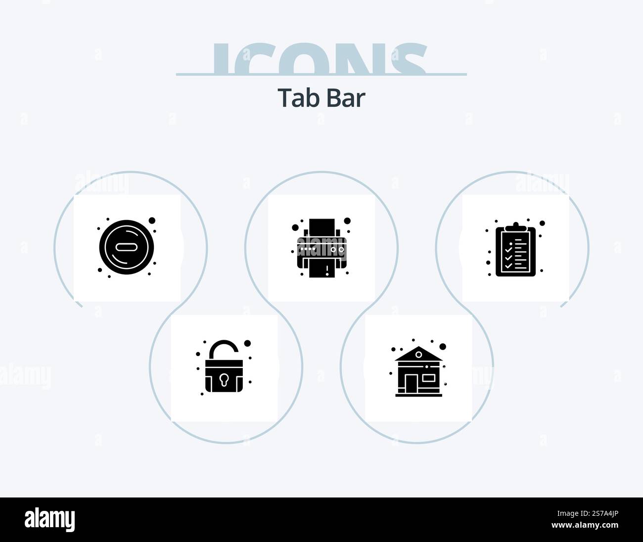 Tab Bar Glyph Icon Pack 5 Icon Design. . . remove. list. check list ...