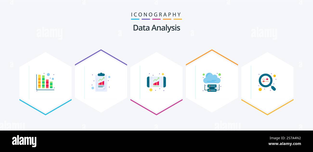 Data Analysis 25 Flat icon pack including data. cloud internet. analytics. data. analytics Stock ...