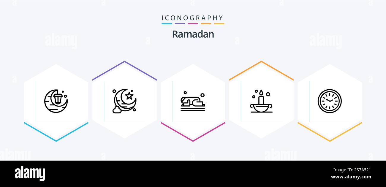 Ramadan 25 Line icon pack including antique . star. ramadan. namaz ...