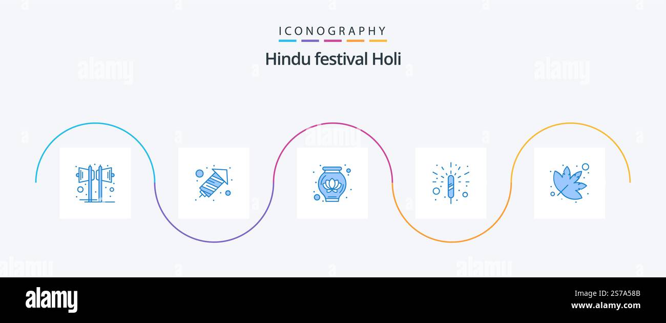Holi Blue 5 Icon Pack Including . marijuana. pot. leaf. fireworks Stock ...