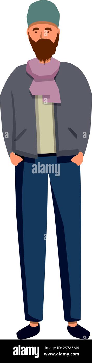 Refugee homeless icon cartoon vector. Sad person. Charity hunger ...