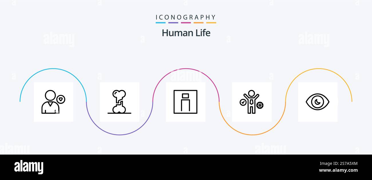 Human Line 5 Icon Pack Including eye. idea. human. business. person ...