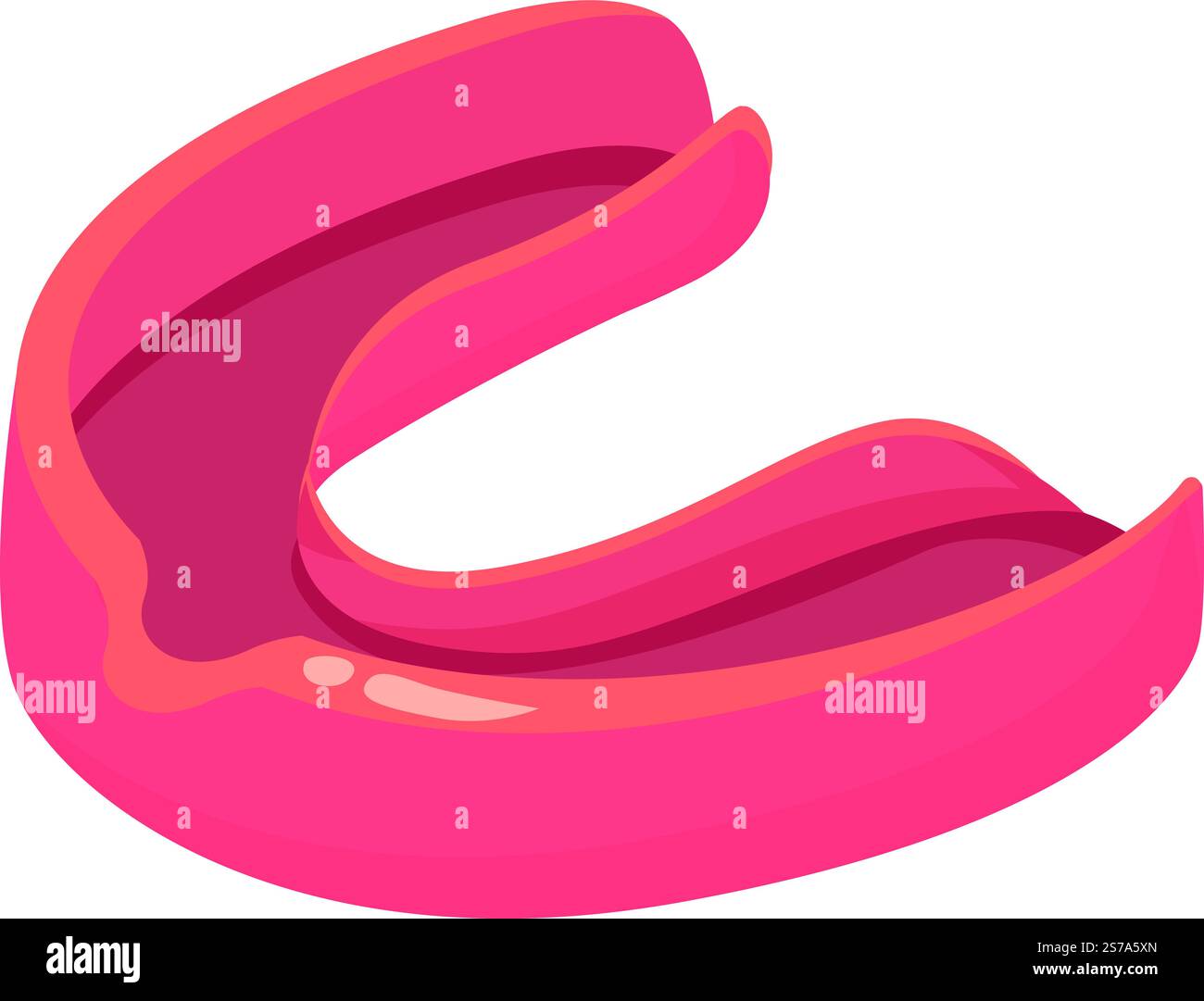 Red mouthguard icon cartoon vector. Boxing equipment. Teeth protect ...