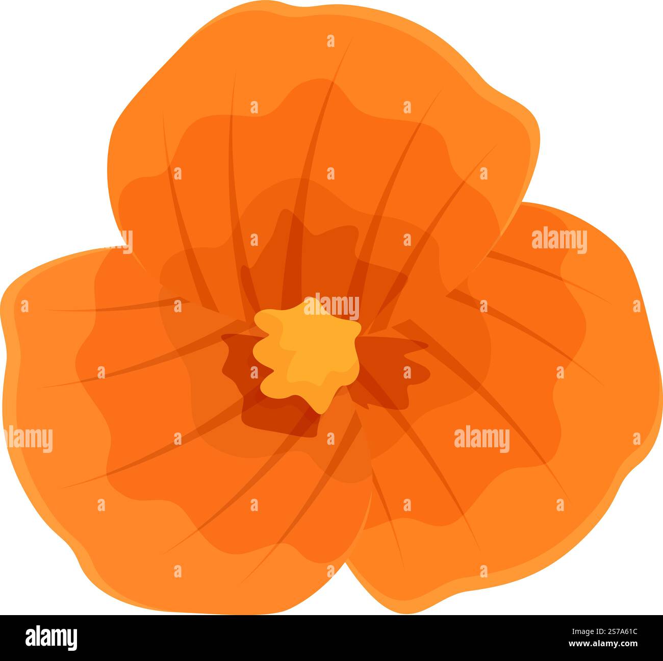 Orange pansy flower icon cartoon vector. Floral viola. Corner wild ...