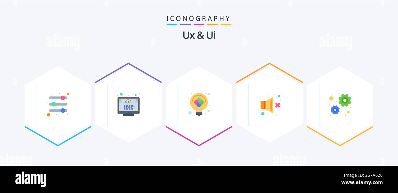Ux And Ui 25 Flat icon pack including working. configuration. light ...