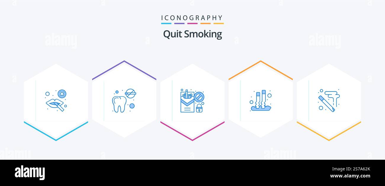 Quit Smoking 25 Blue icon pack including smoking. healthcare. not allow ...