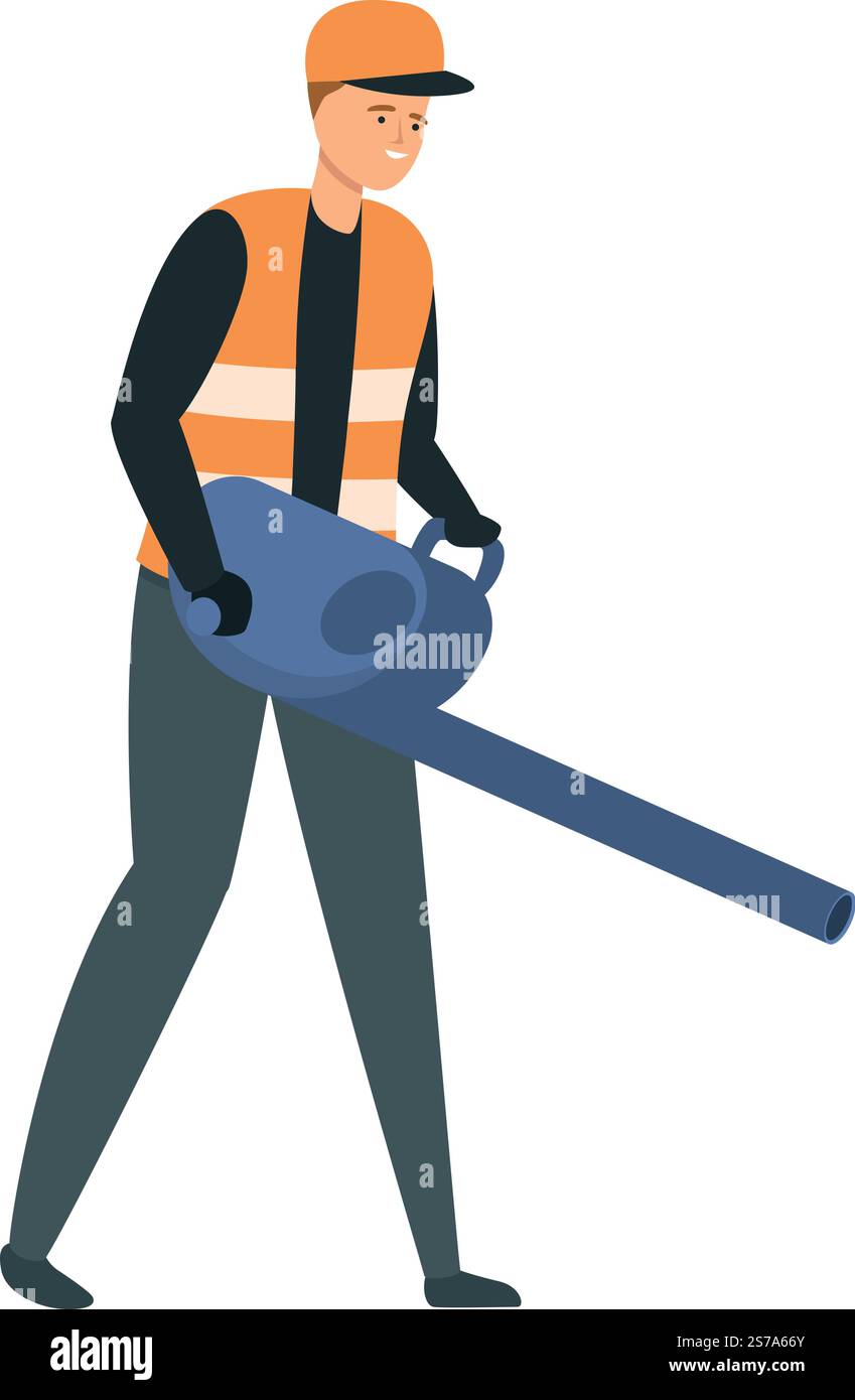Street cleaner equipment icon cartoon vector. Garbage man. Waste city ...