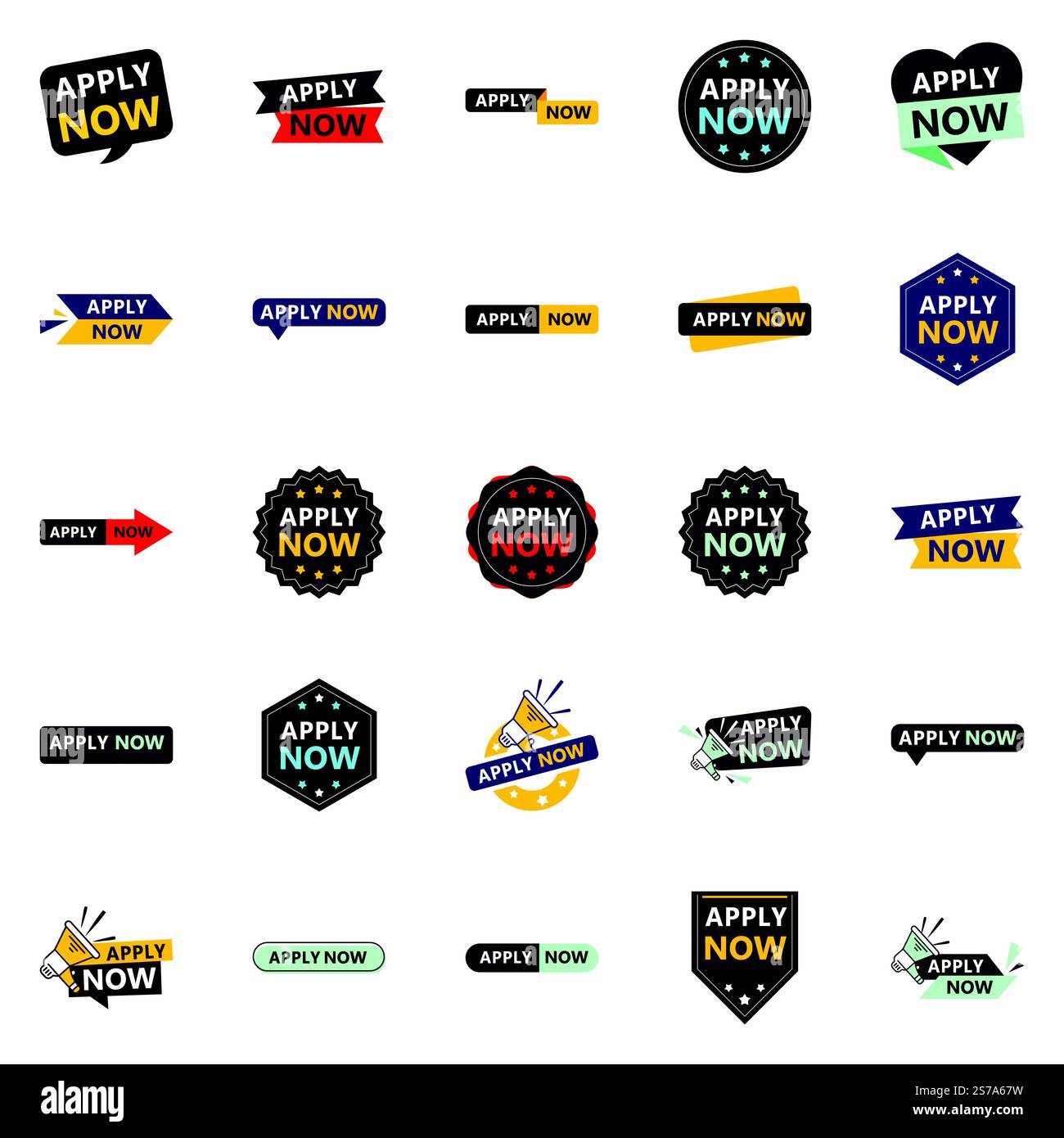 Get More Applications with Our Pack of 25 Apply Now Banners Stock ...